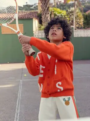 MINI RODINI Tennis Knitted Cardigan