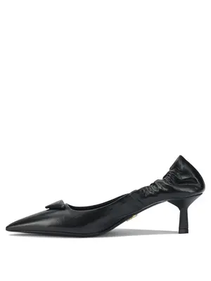 Prada Pointed Toe Elasticated Pumps - Black