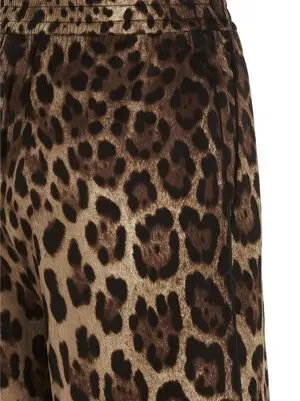 Dolce & Gabbana Leopard Printed Elasticated Waistband Shorts - No