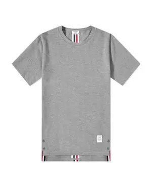 Thom Browne Rwb Striped Crewneck T-shirt - Light Gray