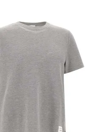 Thom Browne Rwb Striped Crewneck T-shirt - Light Grey
