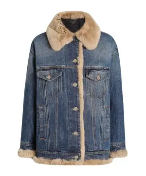 Dolce & Gabbana Fur-trimmed Denim Jacket