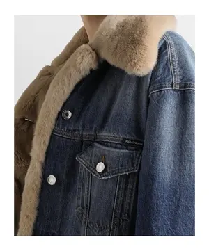 Dolce & Gabbana Fur-trimmed Denim Jacket