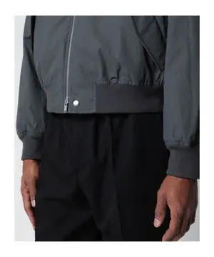 JIL SANDER Zip-up Bomber Jacket - Grey
