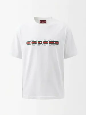 Gucci Logo Printed Jersey T-shirt