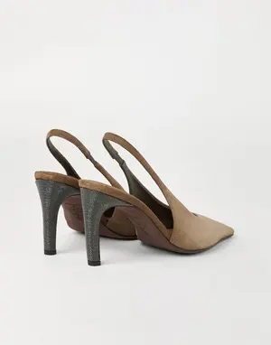 Brunello Cucinelli Suede Slingback Pumps
