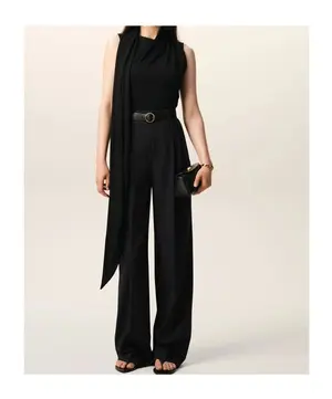 AMI Paris High Waist Wide Leg Trousers