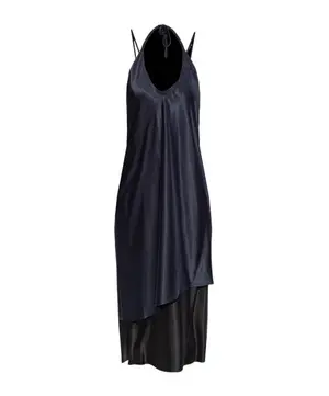 Vetements Double Layered Spaghetti Strap Dress - Navy