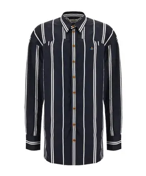 VIVIENNE WESTWOOD Striped Long-sleeved Shirt - Black