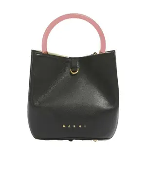 Marni Pannier Bucket Bag In Calfskin Leather