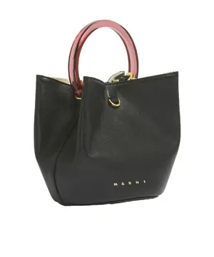 Marni Pannier Bucket Bag In Calfskin Leather