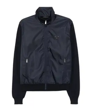Prada Logo Plaque Zip Jacket