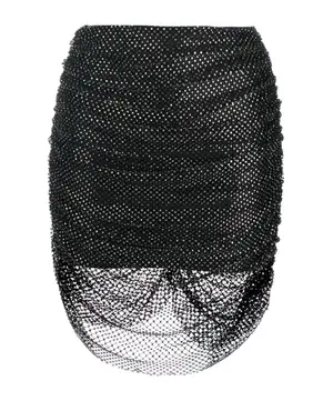 Giuseppe Di Morabito Rhinestone Embellished Mesh Mini Skirt
