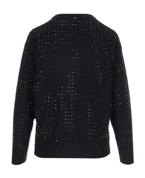 Sportmax Embellished V-neck Jumper - Black