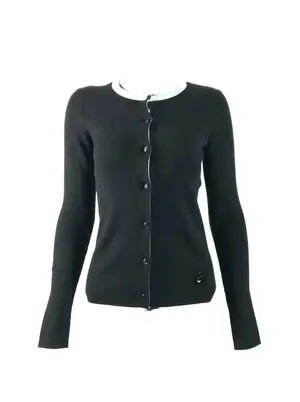 Emporio Armani Round Neck Long Sleeve Cardigan