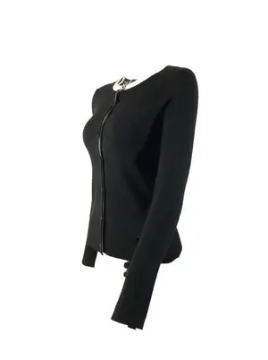 Emporio Armani Round Neck Long Sleeve Cardigan