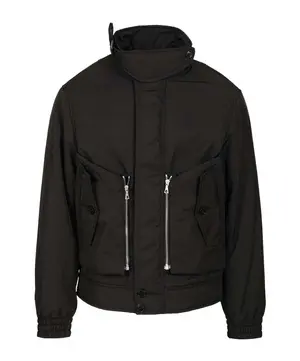 Dries Van Noten Zip Detailed Cropped Bomber Jacket