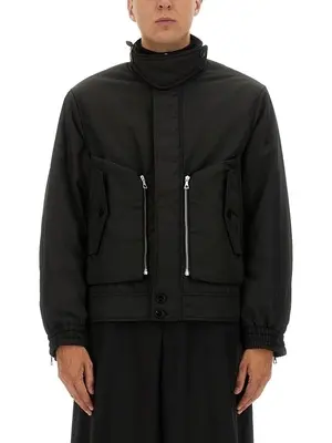 Dries Van Noten Zip Detailed Cropped Bomber Jacket