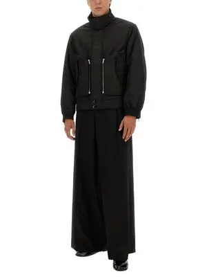 Dries Van Noten Zip Detailed Cropped Bomber Jacket