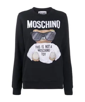 Moschino Teddy Graphic Print Sweatshirt - Black