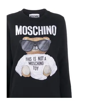 Moschino Teddy Graphic Print Sweatshirt - Black