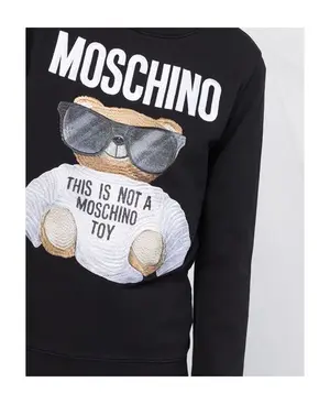 Moschino Teddy Graphic Print Sweatshirt - Black