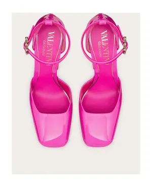 Valentino Garavani Discobox Almond Toe Platform Pumps With Adjustable Ankle Strap