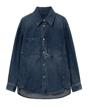 WOOYOUNGMI Denim Shirt With Back Logo