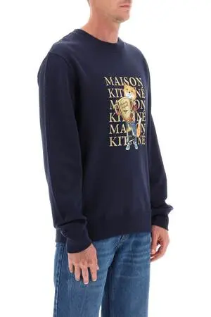 Maison Kitsuné Fox Champion Printed Crewneck Sweatshirt