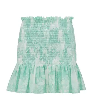 Dior Ruffled Miniskirt - White/sea Blue