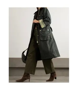 Barbour Belted Press-stud Buttoned Coat - Black
