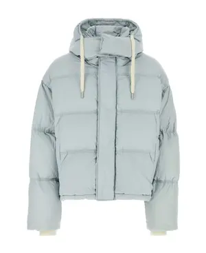 AMI Paris Logo-patch Padded Hooded Jacket - Green