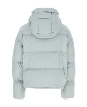 AMI Paris Logo-patch Padded Hooded Jacket - Green