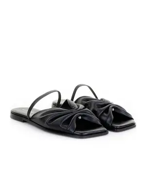 VIC MATIE Pleated Slide Sandals