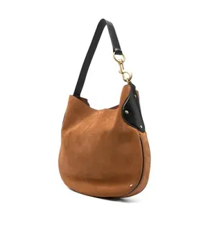 Mulberry Logo Embossed Shoulder Bag - Brown