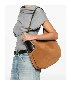 Mulberry Logo Embossed Shoulder Bag - Brown
