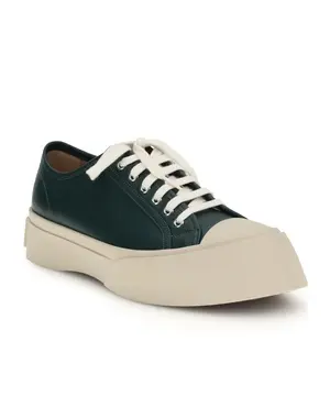 Marni Pablo Logo Patch Lace-up Sneakers - Nude