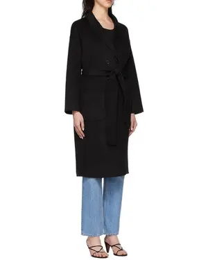 ANINE BING V-neck Double-breasted Coat - Black