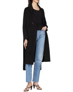 ANINE BING V-neck Double-breasted Coat - Black