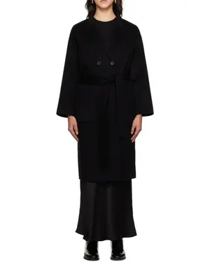 ANINE BING V-neck Double-breasted Coat - Black