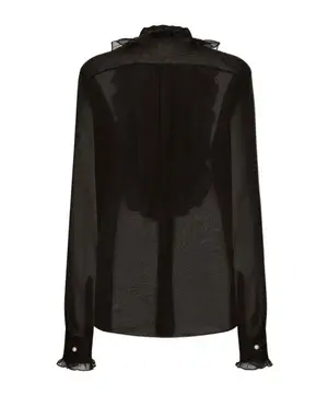 Dolce & Gabbana Ruffle Detailed Shirt - Black
