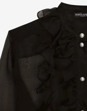 Dolce & Gabbana Ruffle Detailed Shirt - Black