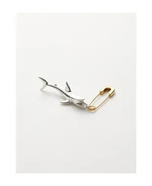 AMBUSH Gold Needle Shark Pendant Single Earring