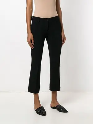Alberto Biani Cropped Trousers - Black
