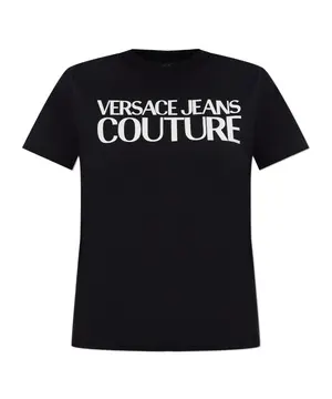 Versace Logo Print T-shirt - Black