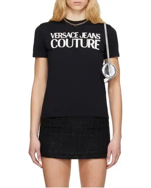 Versace Logo Print T-shirt - Black