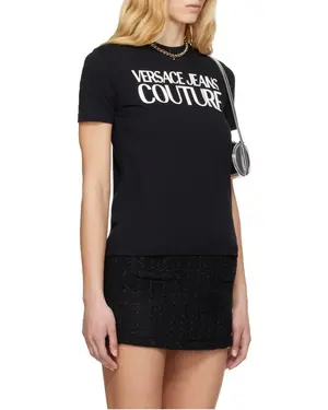 Versace Logo Print T-shirt - Black