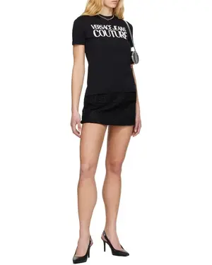 Versace Logo Print T-shirt - Black