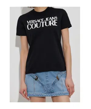 Versace Logo Print T-shirt - Black