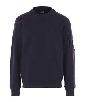 C.P. COMPANY Lens Fleece Crewneck Sweatshirt - Black